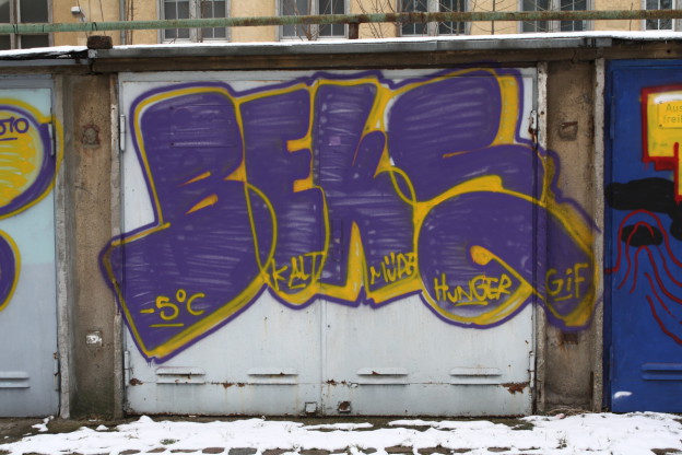 5°C, kalt, müde, Hunger… – Street Art in Halle (Saale)